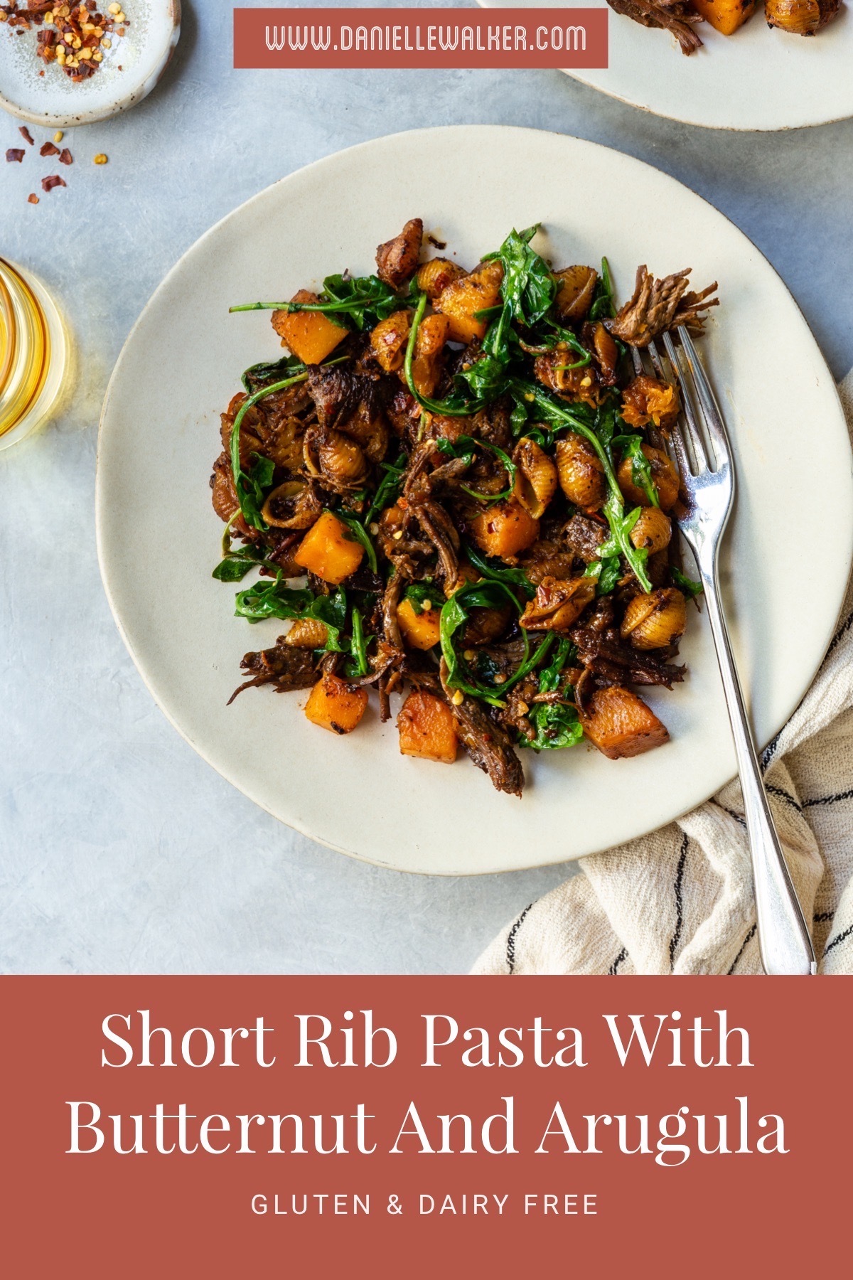 Short Rib Pasta with Butternut and Arugula - Danielle Walker
