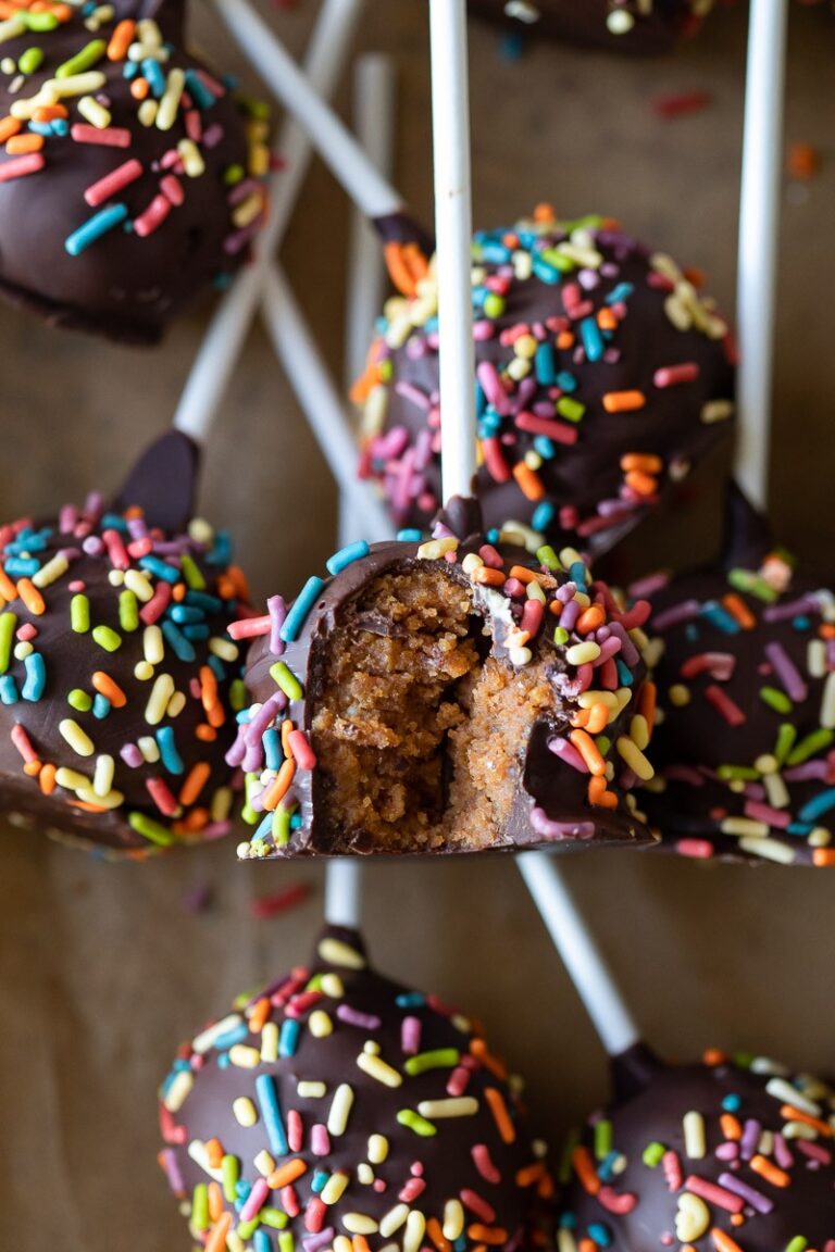 Gluten-Free Chocolate Pumpkin Spice Cake Pops - Danielle Walker