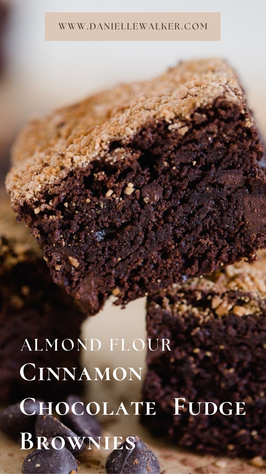 Almond Flour Cinnamon Chocolate Fudge Brownies - Danielle Walker