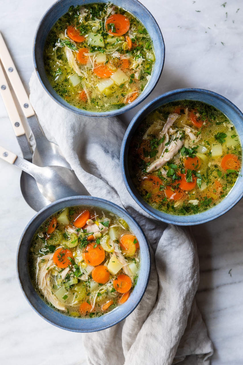 Gluten Free Chicken Soup with Caramelized Leeks - Danielle Walker
